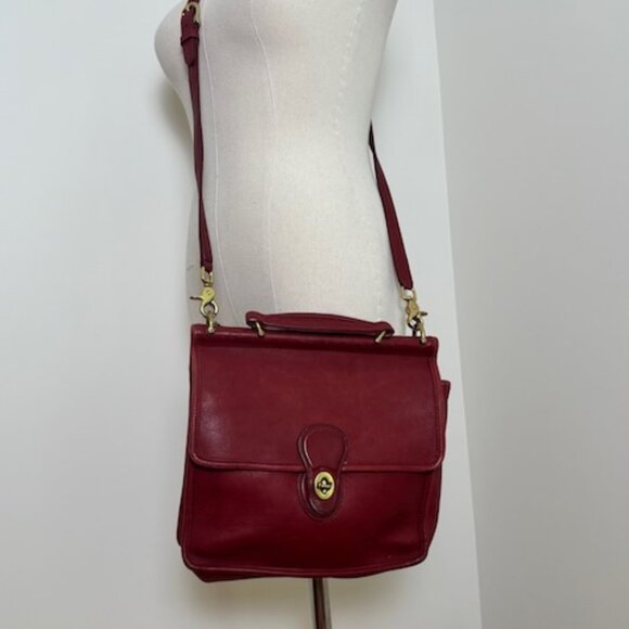 Coach | Bags | Vintage Coach Red Leather Willis Bag | Poshmark